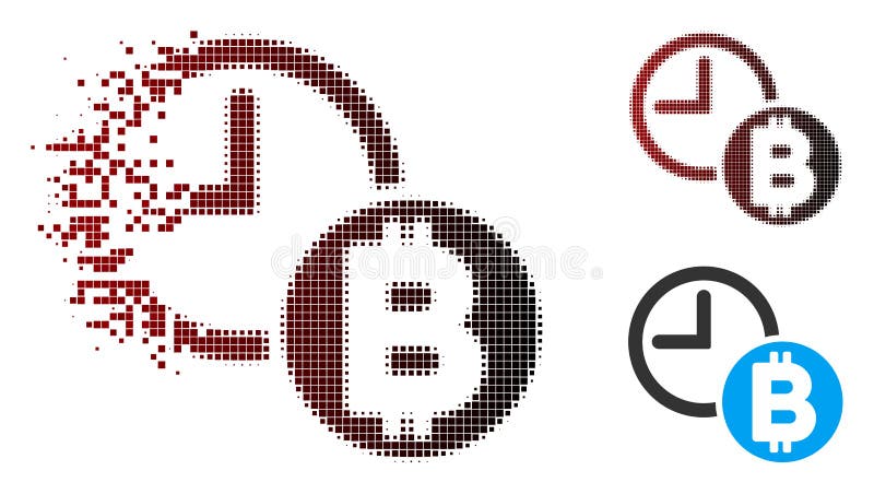 Shredded Pixel Halftone Bitcoin Credit Clock Icon Stock Vector ... Shredded Pixel Halftone Bitcoin Credit Clock Icon Stock Vector ...