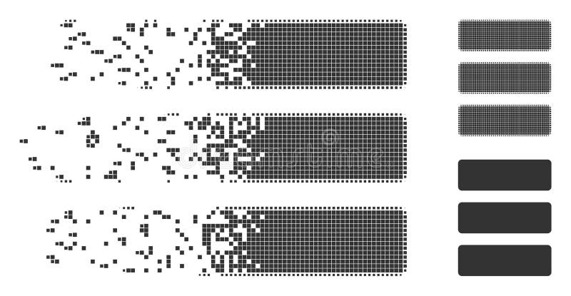 Shredded Pixel Halftone Database Icon Stock Vector - Illustration of ...