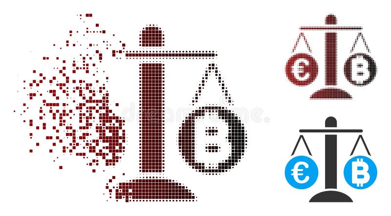Shredded Pixel Halftone Euro Bitcoin Balance Weight Icon Stock Vector ... Shredded Pixel Halftone Euro Bitcoin Balance Weight Icon Stock Vector ...