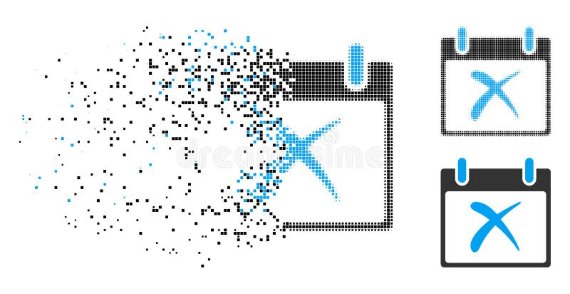 Shredded Pixel Halftone Reject Calendar Day Icon Stock Vector ... Shredded Pixel Halftone Reject Calendar Day Icon Stock Vector ...