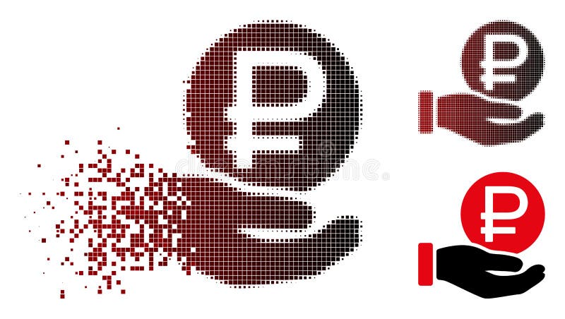 Shredded Pixel Halftone Rouble Coin Payment Icon Stock Vector ... Shredded Pixel Halftone Rouble Coin Payment Icon Stock Vector ...