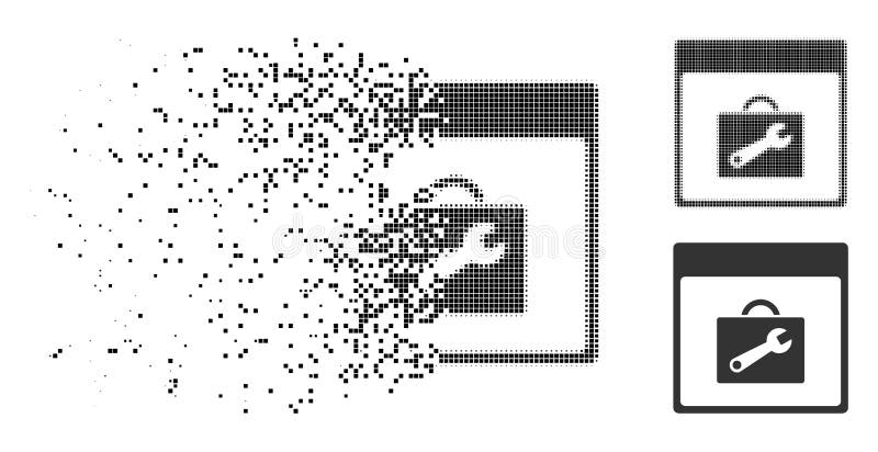Shredded Pixel Halftone Toolbox Calendar Page Icon Stock Vector ... Shredded Pixel Halftone Toolbox Calendar Page Icon Stock Vector ...