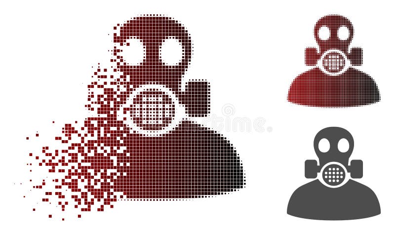 Shredded Pixelated Halftone Toxic Work Icon Stock Vector - Illustration ...