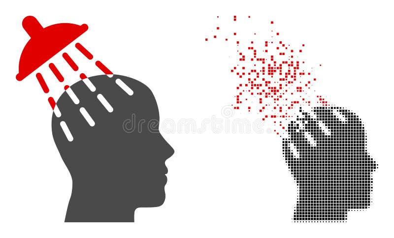 Shredded Pixelated and Original Brainwashing Icon Stock Vector ...