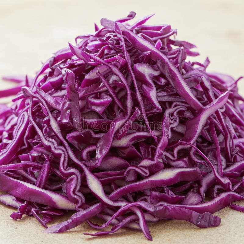 Shredded Red Cabbage Pile Close Up Stock Illustration - Illustration of delicious, vegetable ...