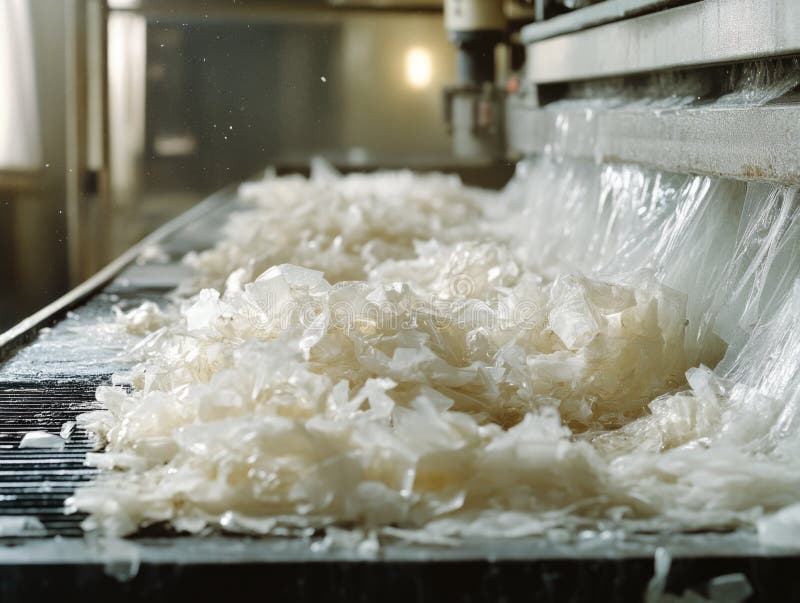Shredded Rice Conveyor Belt Stock Image - Image of processing ...