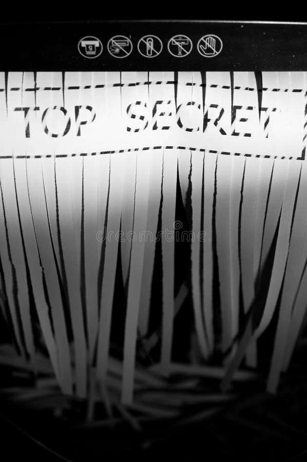 Shredding Document - Private & Confidential Stock Image - Image of ...