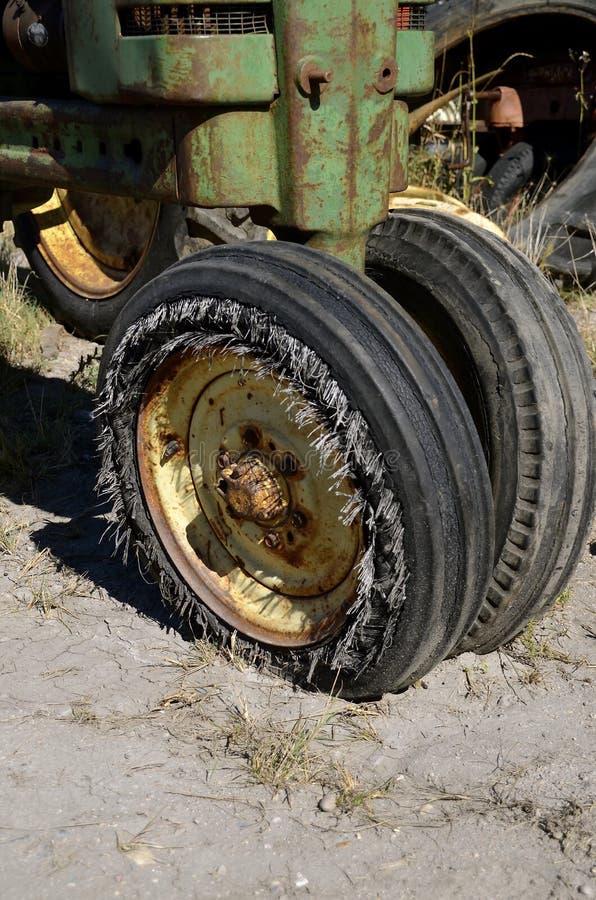 Shredded tractor tire editorial stock image. Image of salvage - 61557559