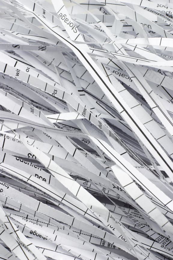 Shredded Waste Paper Strips Stock Image - Image of waste, shredded ...
