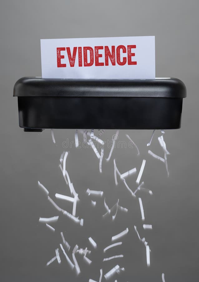 Shredding the Evidence, Hiding the Truth. Stock Photo - Image of stress ...