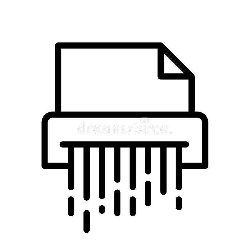 Shredder, Document Destruction - Vector Icon Stock Vector ...