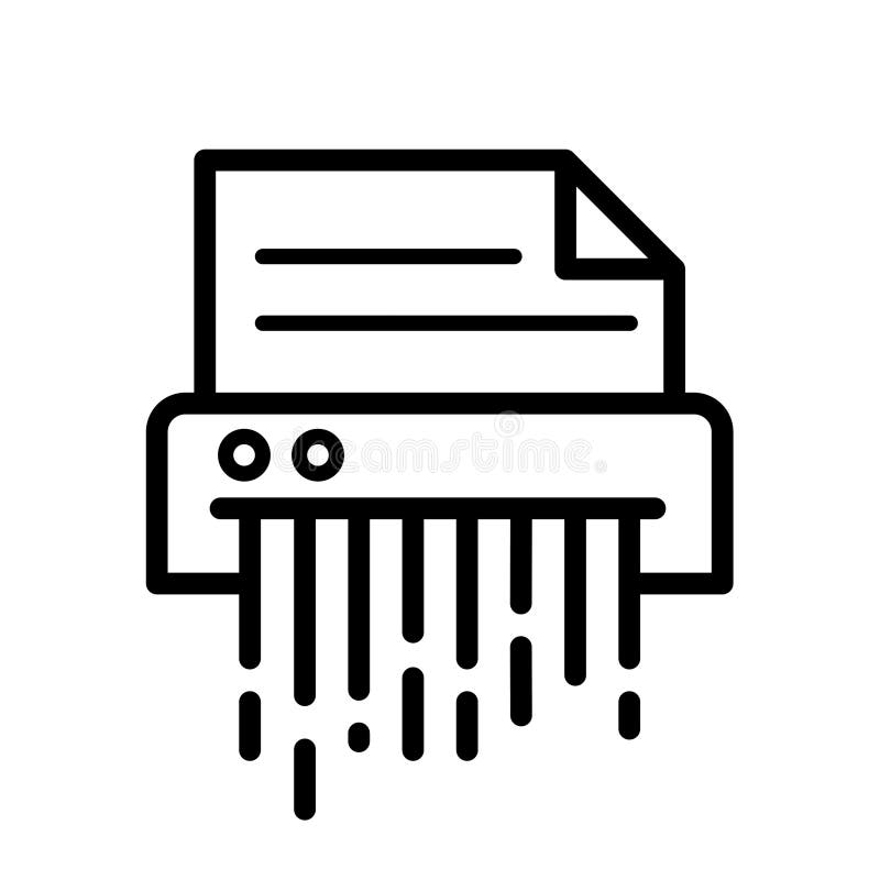 Shredder, Document Destruction - Vector Icon Stock Vector ...