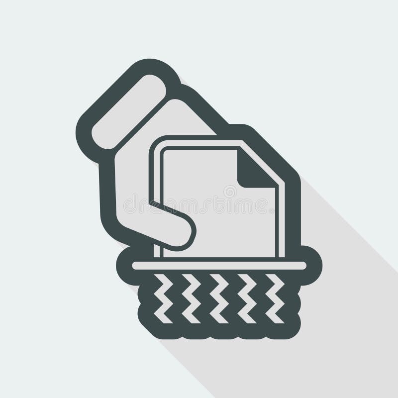 Shredder icon stock vector. Illustration of shred, hand - 118519966