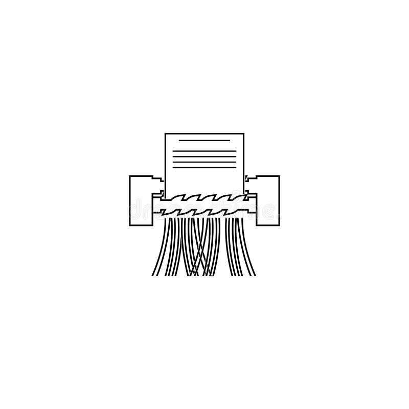 Shredder Machine Icon stock vector. Illustration of secret - 249092420