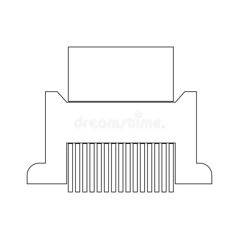 Shredder Machine icon stock illustration. Illustration of paper - 269709029