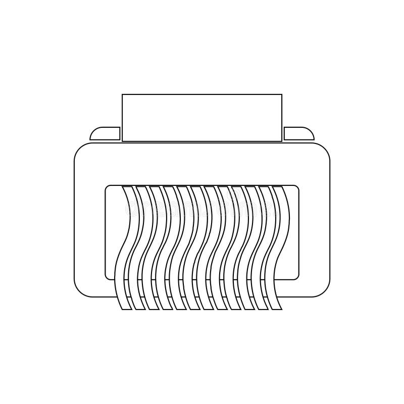 Shredder Machine icon stock illustration. Illustration of sheet - 269709043