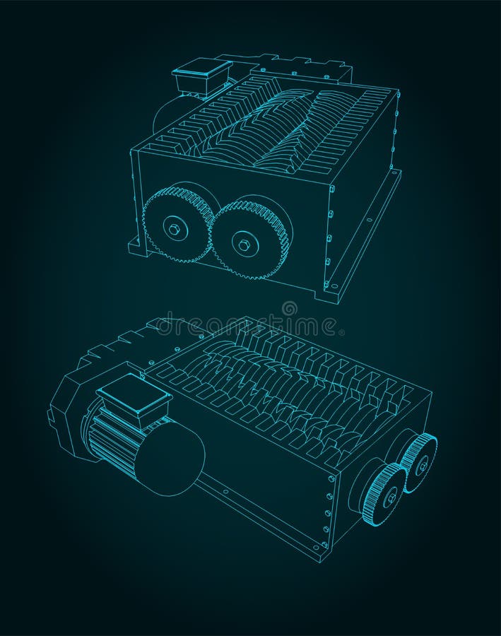 Shredder Machine Illustration Stock Vector - Illustration of machine ...