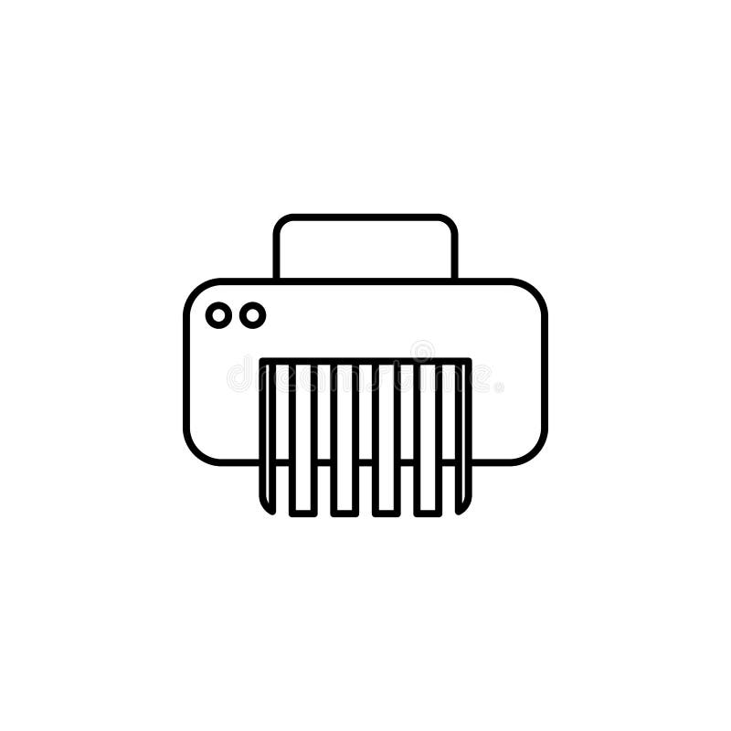 Shredder Outline Icon. Element of Equipment Icon for Mobile Concept and ...