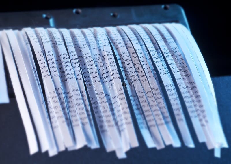Shredder and paper strips stock photo. Image of responsibility - 40660216