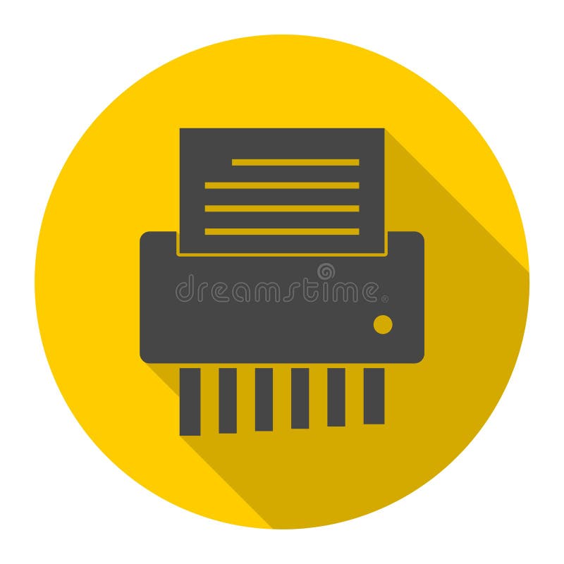 Shredder Shredding a Document Sticker Set Stock Vector - Illustration ...