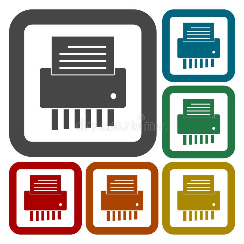 Shredder Shredding a Document Icon Stock Vector - Illustration of paper ...