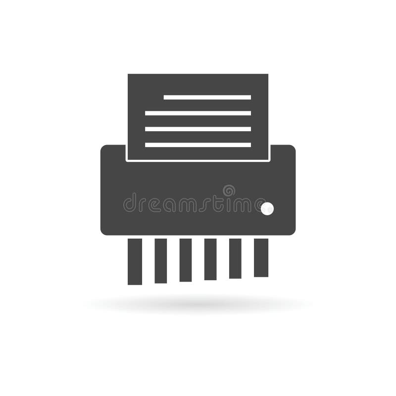 Shredder Shredding a Document Icon Stock Vector - Illustration of paper ...