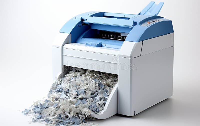 Shredding Machine with a White Background -Generative Ai Stock ...