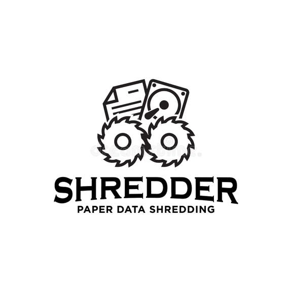 Shredding Paper Data Hardware Services Logo Icon Stock Vector ...