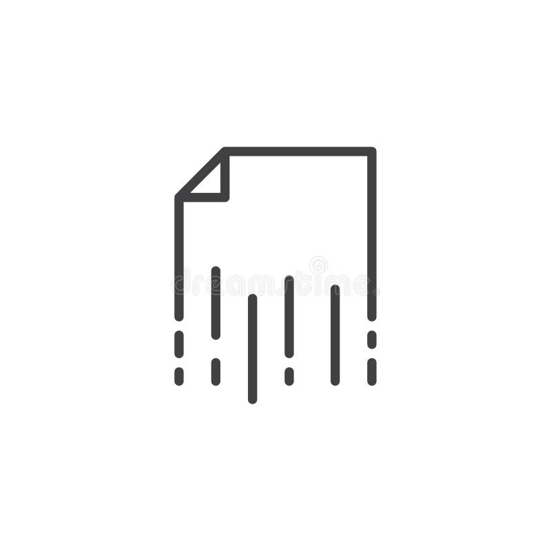 Document Papers Pile Line Icon, Outline Vector Sign, Linear Style ...