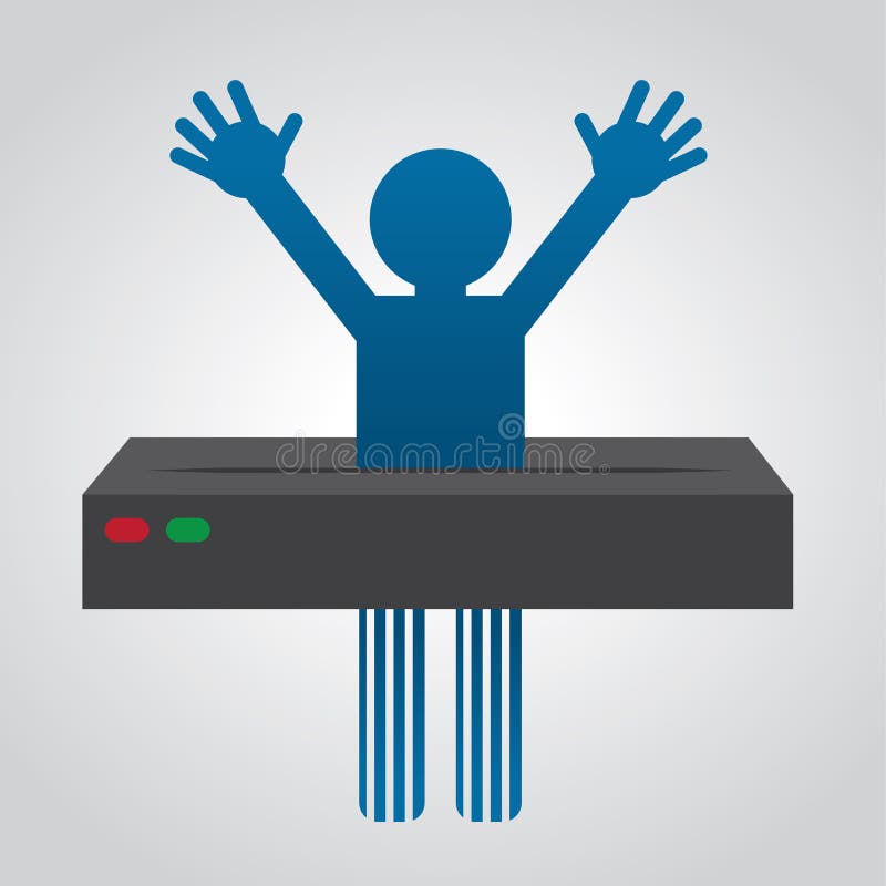 Shredding Person stock vector. Illustration of failure - 29631966