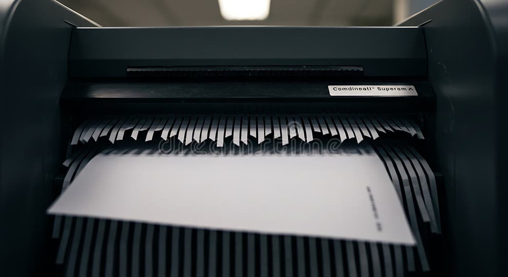 Shredding Sensitive Document in Paper Shredder Machine for Security ...