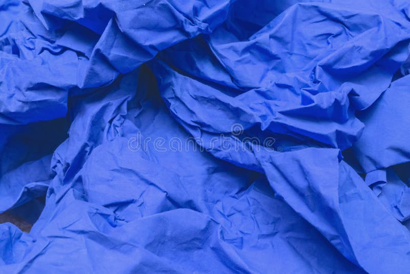 Shreds of Old Crumpled Paper Blue Close-up Background Stock Image ...