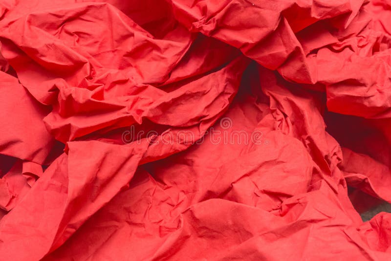 Shreds of Old Crumpled Paper Red Close-up Background Stock Photo ...