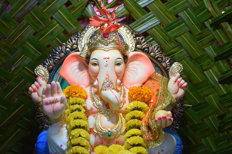 Shree Ganesh Murthi stock image. Image of ganesh, shrine - 338557443