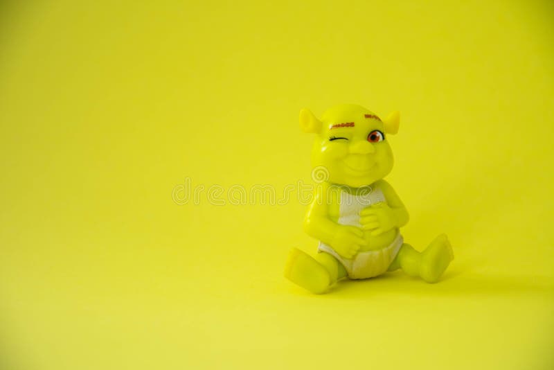 Shrek on Yellow Background. Baby. Art Soft Focus. Editorial Photo ...