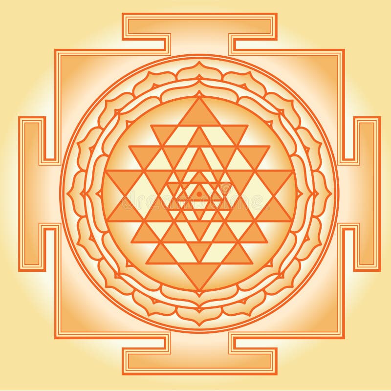 Sri Yantra Chakra stock illustration. Illustration of relaxation - 46996368