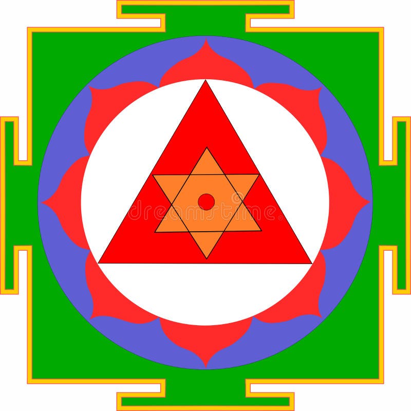 Shri Ganesha-Yantra stock vector. Illustration of ganapati - 24342243
