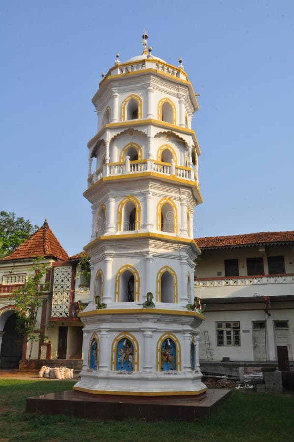Shri Shantadurga Temple in Goa, India Stock Photo - Image of complex ...