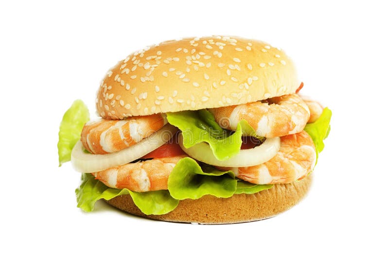 Shrimp burger stock photo. Image of cuisine, shrimp, fresh - 28306124