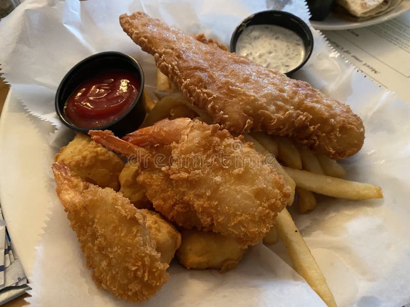 Fried Shrimp Fries Combo Stock Photos - Free & Royalty-Free Stock ...