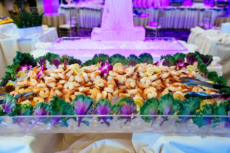 Shrimp Cocktail Appetizer Buffet. Stock Image - Image of cold ...