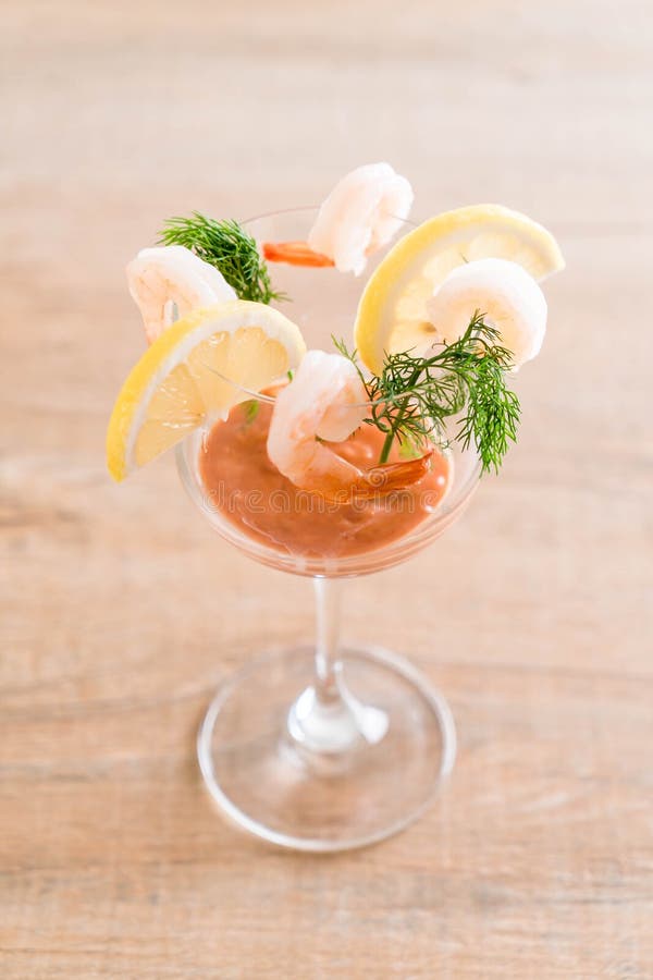 Shrimp cocktail with sauce stock photo. Image of horizontal - 118749368