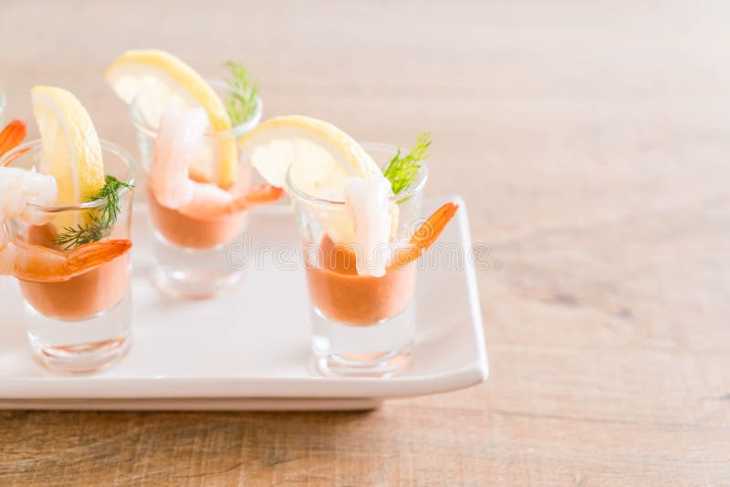 Shrimp cocktail with sauce stock image. Image of sauce - 114019173