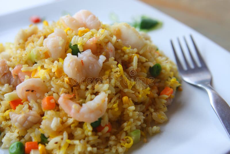Shrimp fried rice stock photo. Image of flavour, seafood - 17059832
