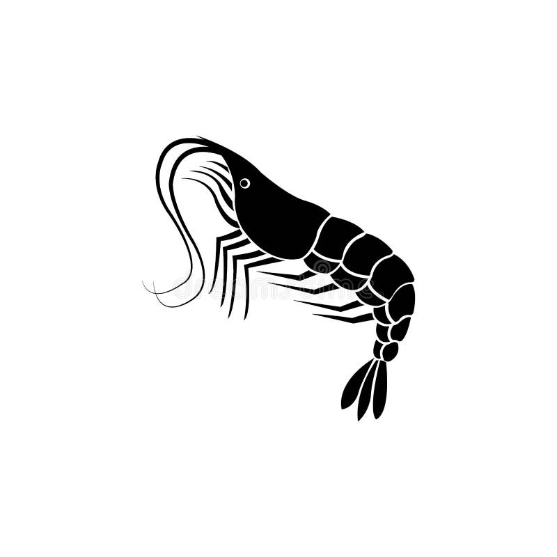 Shrimp icon logo vector stock illustration. Illustration of symbol ...