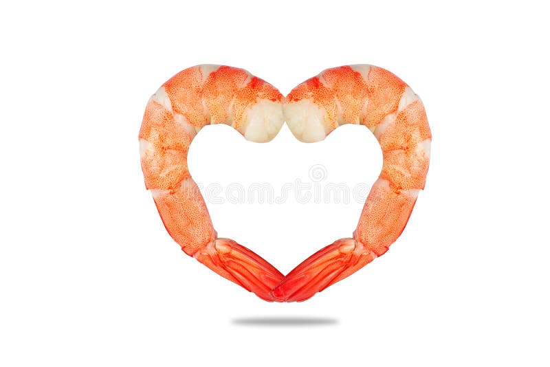 Shrimp in the Shape of a Heart Stock Image - Image of tasty, romance ...