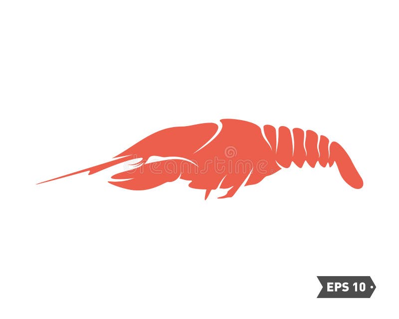 Shrimp Logo Design Vector. Isolated Shrimp on White Background. Prawns ...