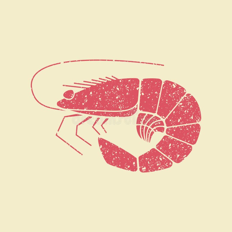 Shrimp Flat Icon stock vector. Illustration of nature - 109744586