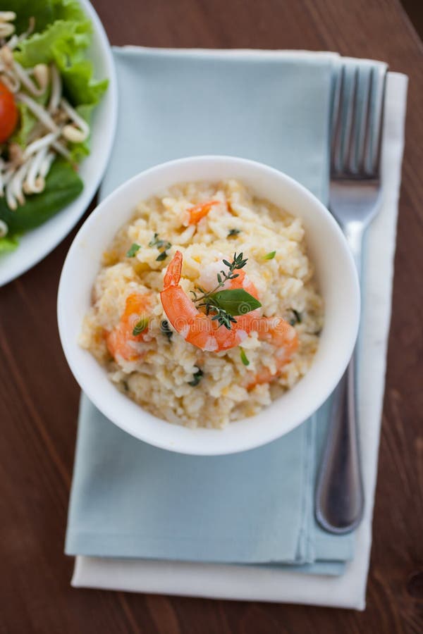 Shrimp risotto stock image. Image of cuisine, cooking - 160597431