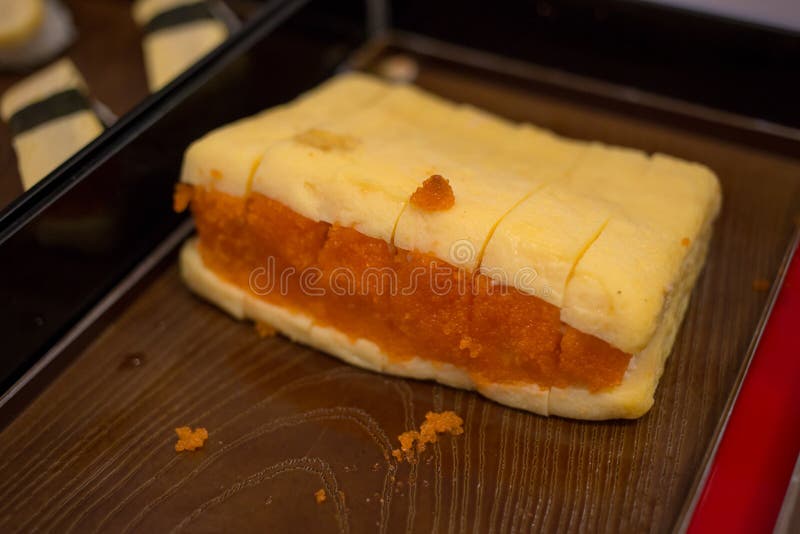 Shrimp Roe Egg Sandwich, Focus Selective Stock Photo - Image of diet ...
